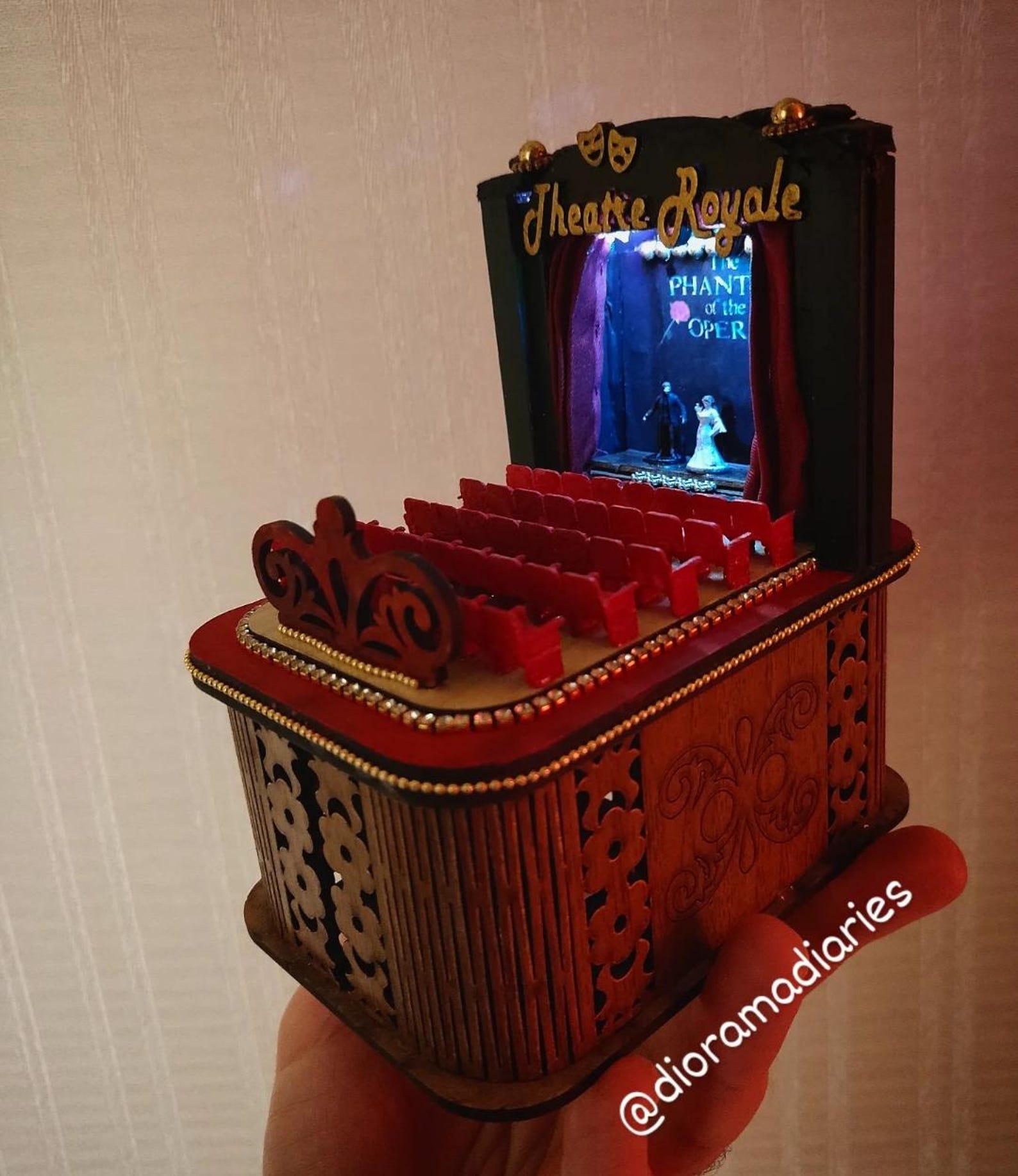 The Phantom of the Opera Ultra Miniature Pocket Theatre Diorama Fast ...