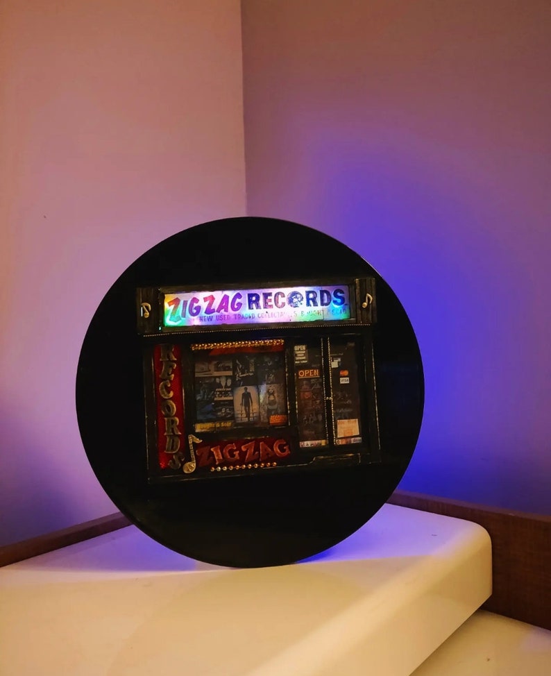 Miniature Record Shop Dollhouse Diorama Decoration Fast and Free ...
