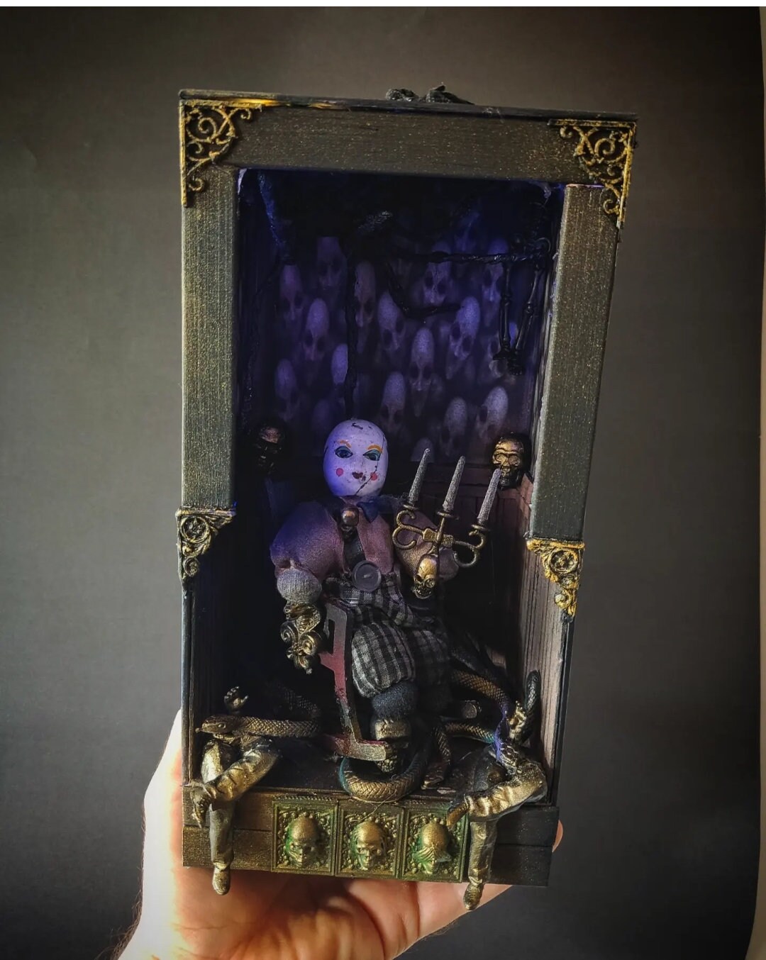 Creepy Horror Book Nook With LED Lights, Handmade Art - Etsy