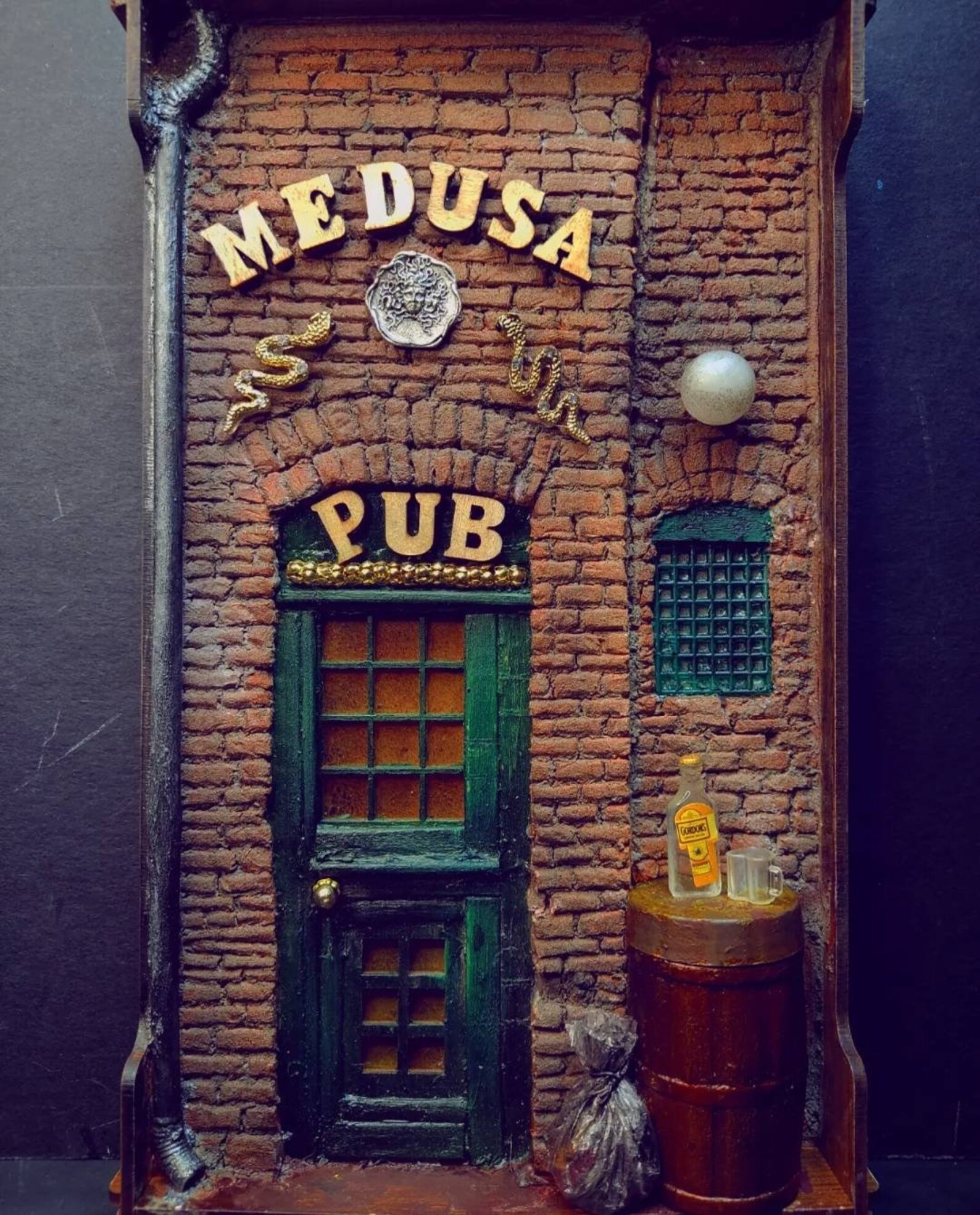 Handmade New York City Medusa Pub Diorama Wall Art - Etsy