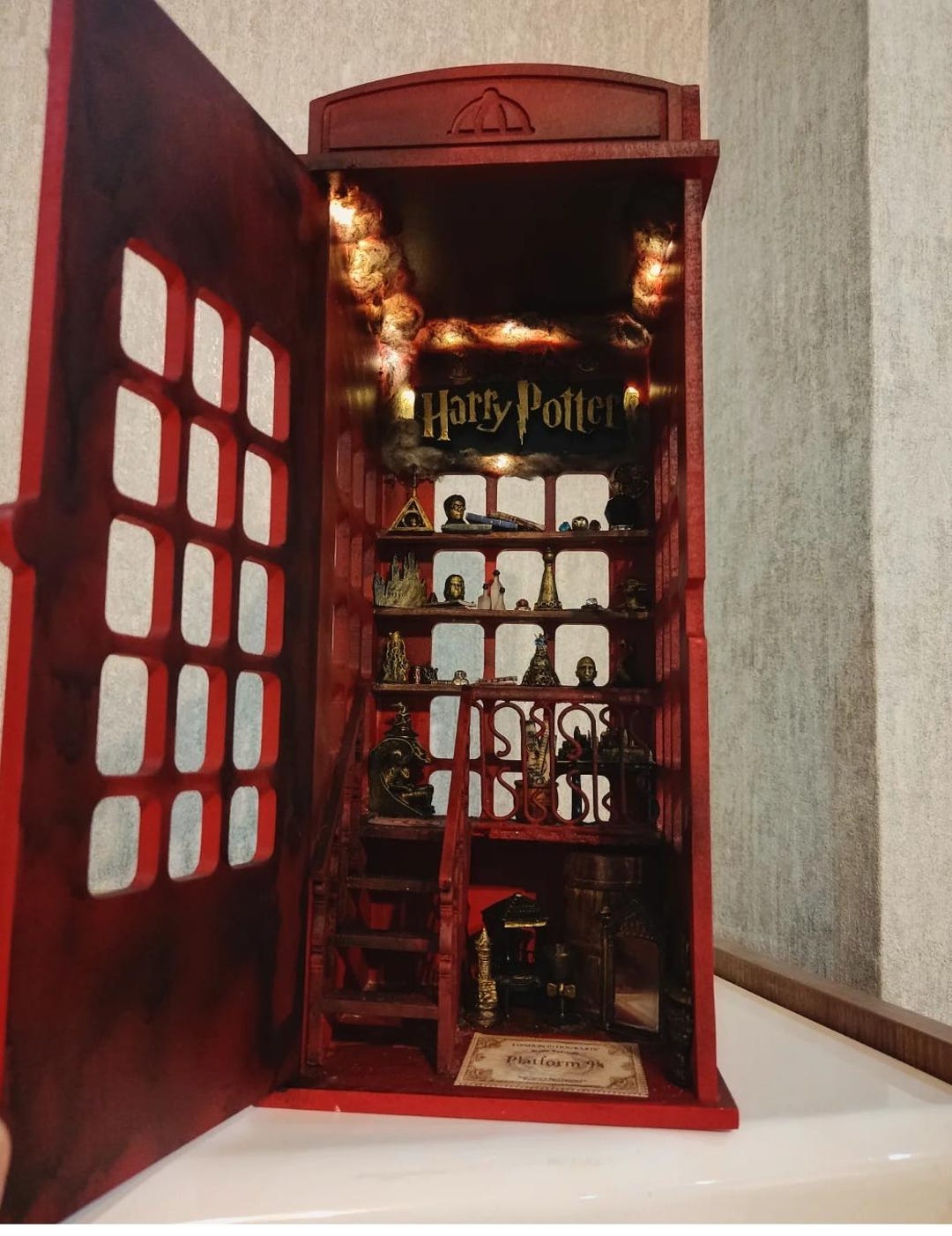 Harry Potter London Red Telephone Booth With Full of Miniatures Box ...