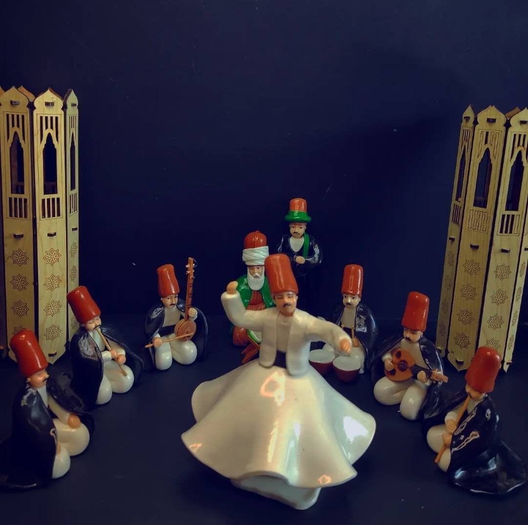 Handmade Mevlana Celaleddin Rumi, Figurines and Musical Instruments ...