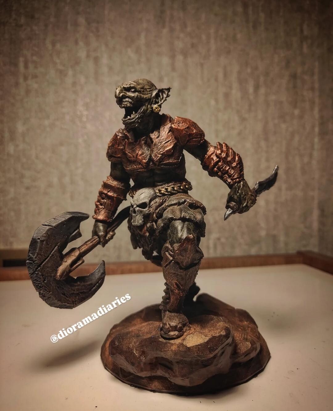 Detailed Goblin Statue Artwork, Unique Painting (15cm) - Etsy