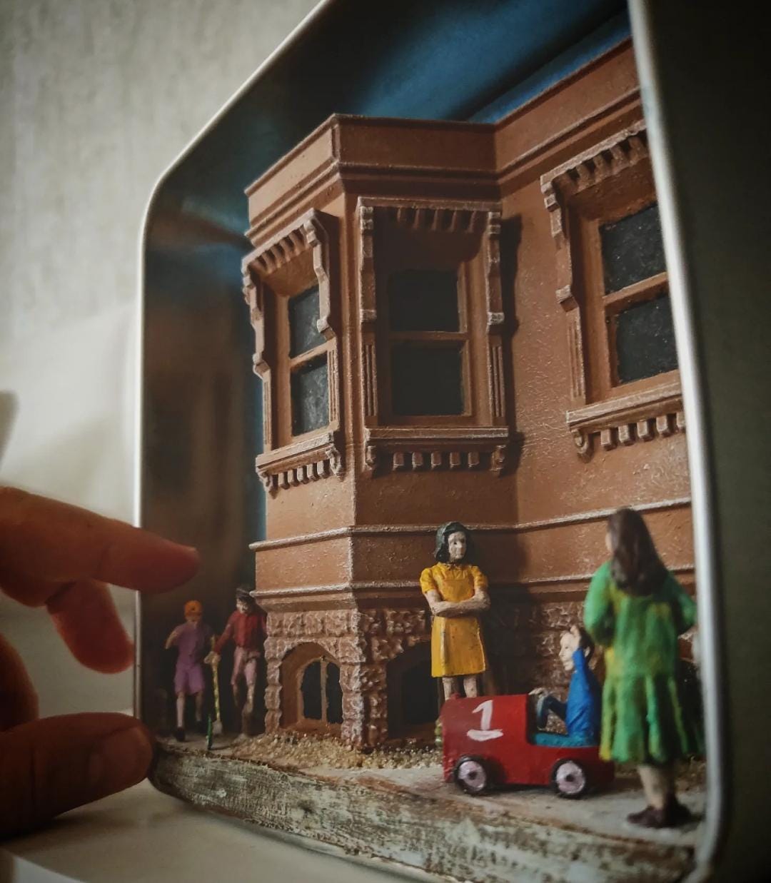 New York City Brownstone Vintage Miniature Diorama Artwork Best for ...