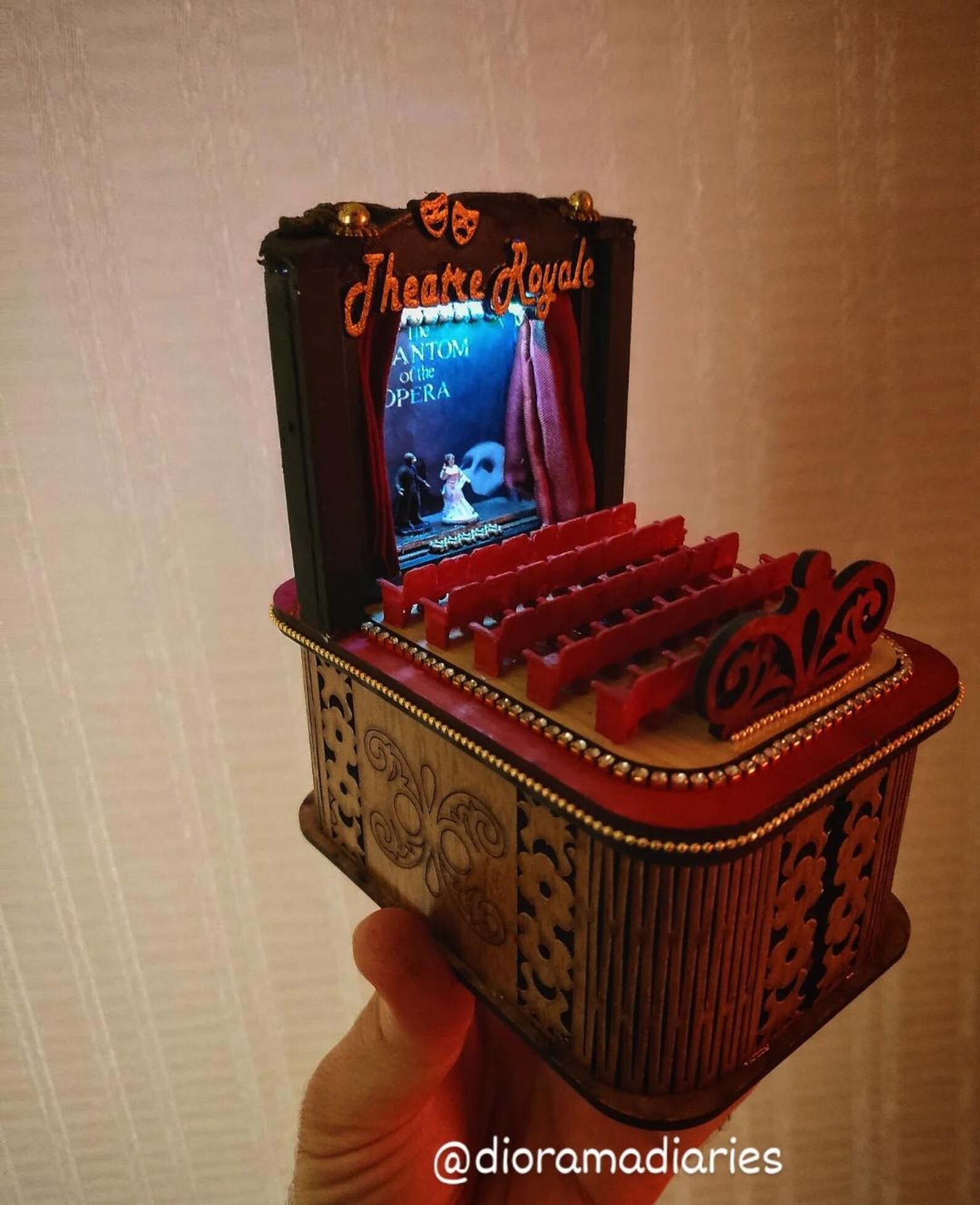 The Phantom of the Opera Ultra Miniature Pocket Theatre Diorama Fast ...