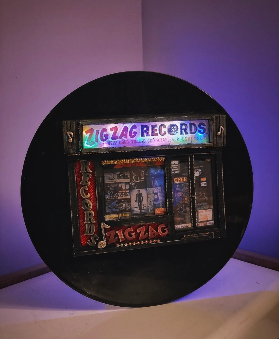 Miniature Record Shop Dollhouse Diorama Decoration Fast and Free ...