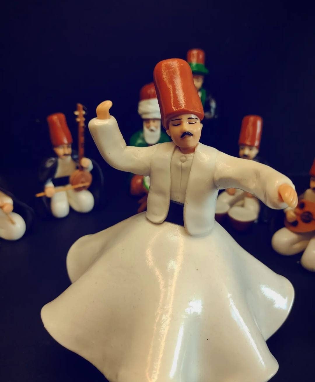 Handmade Mevlana Celaleddin Rumi, Figurines and Musical Instruments ...