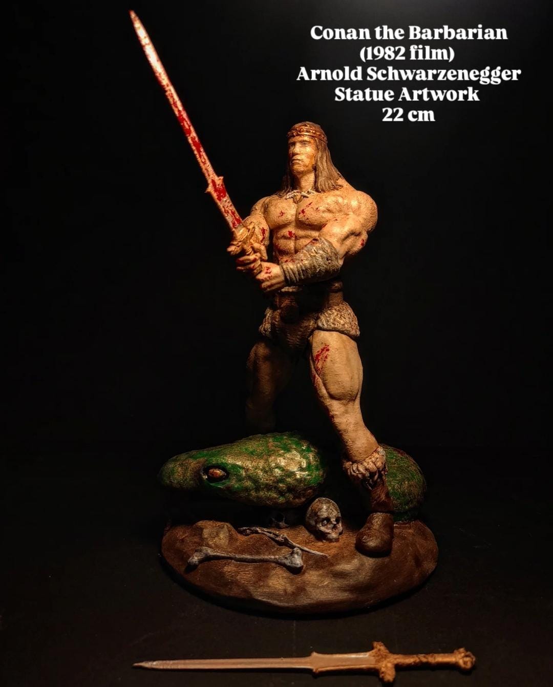Conan the Barbarian 1982 Arnold Schwarzenegger Statue Artwork Fast and ...