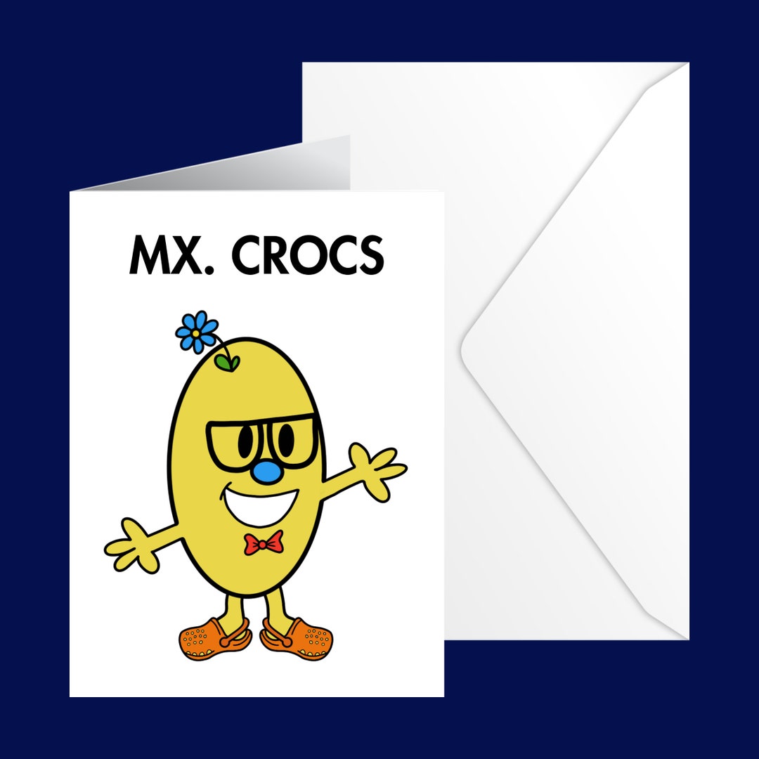 Little Miss Mr Men Mx Non Binary Crocs Clogs Jibbitz Gift Greetings ...
