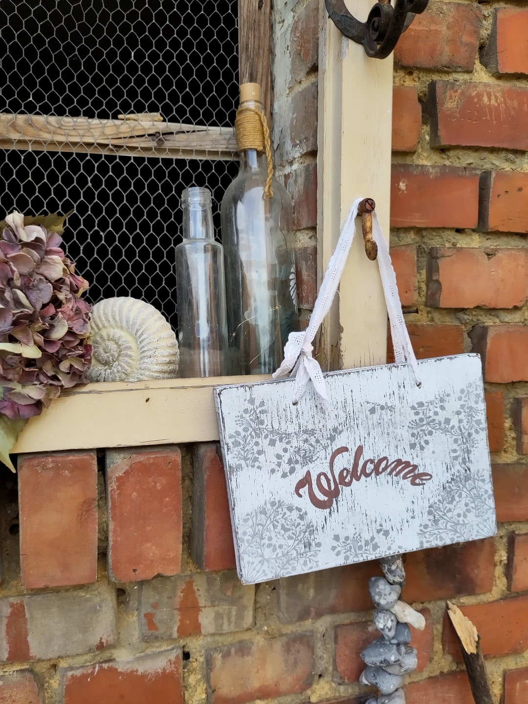 Wooden Picture Shabby Chic welcome 006 / Wooden - Etsy