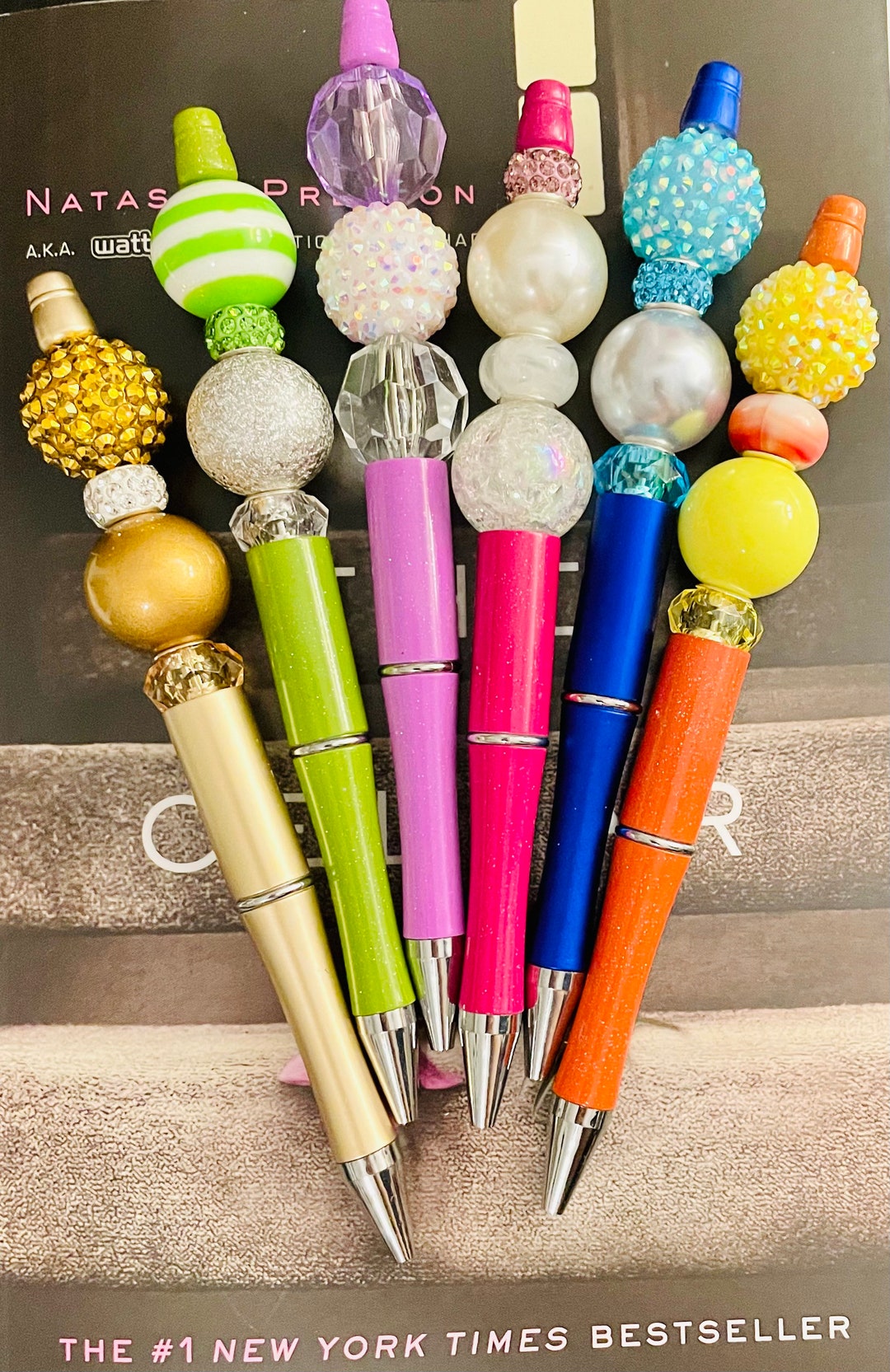 Beaded Pen/single Bead Pen/office Pen/custom Pen - Etsy