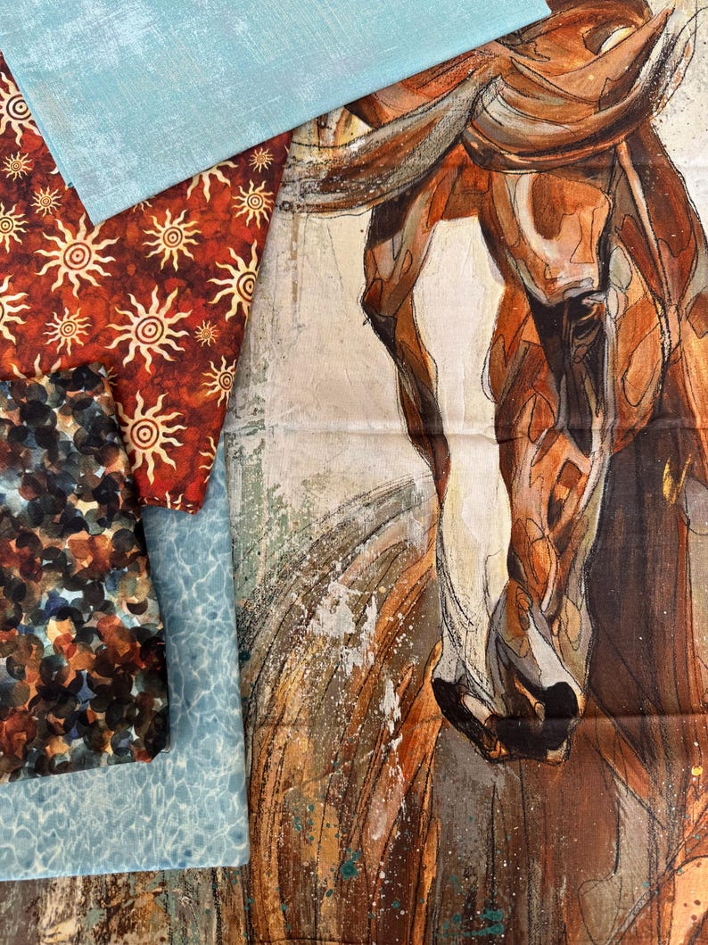 Spirited Horse Quilt Panel Kit - Etsy