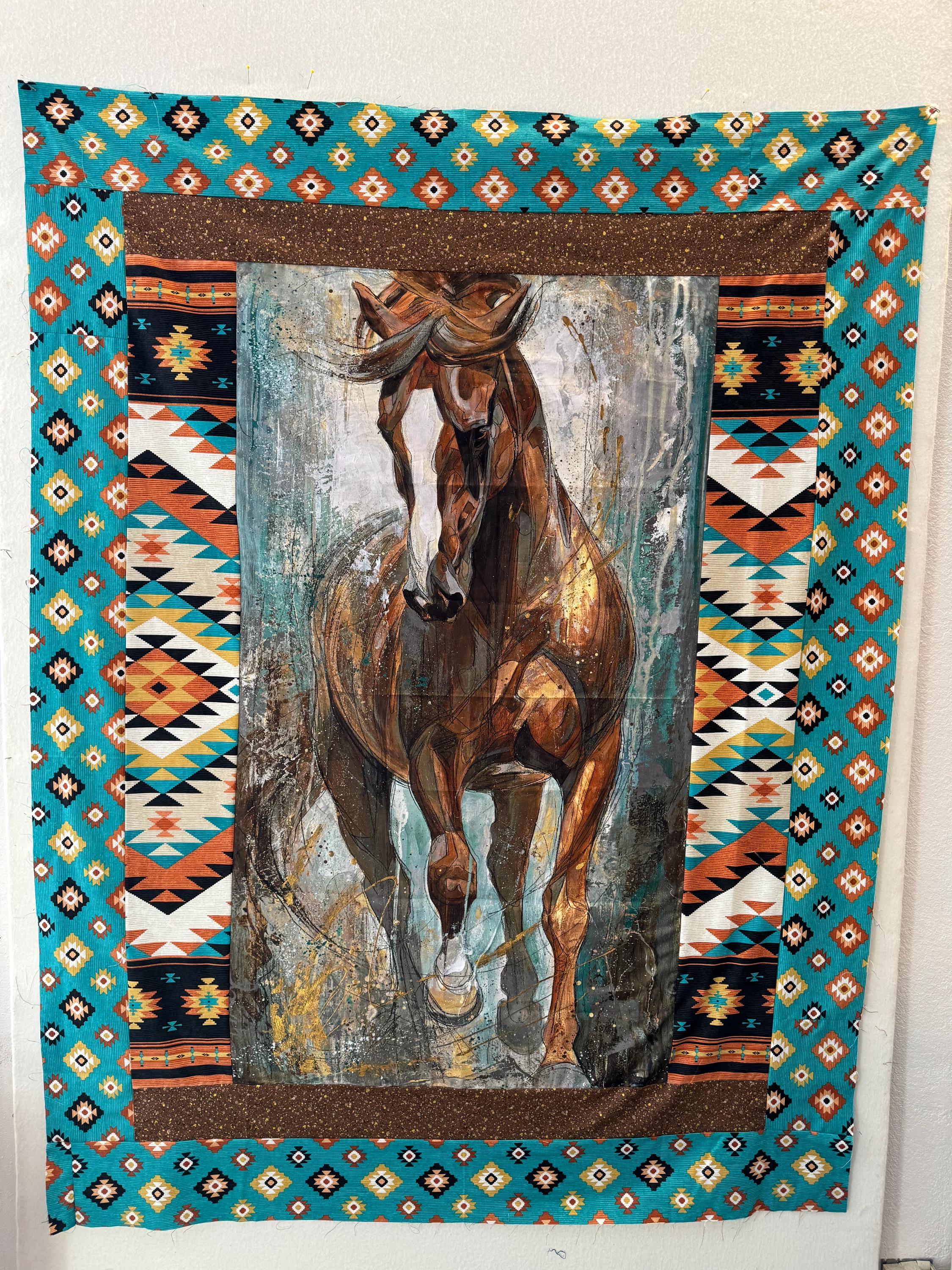 Spirited Horse Quilt Panel Kit - Etsy