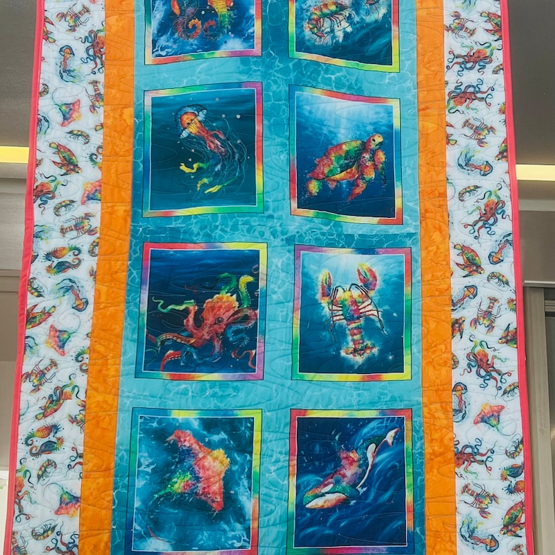 Ocean Quilt Panel - Etsy