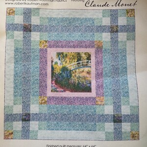 Monet Water Lily Quilt Panel Kit - Etsy