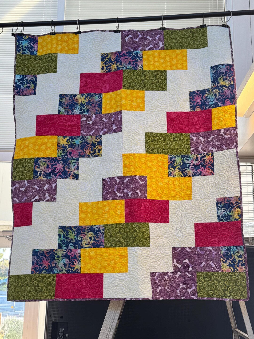 Climbing Octopus Batik Quilt Kit - Etsy