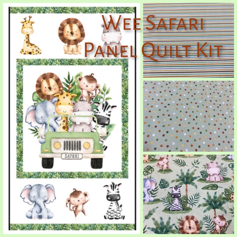 Wee Safari Panel Quilt Kit - Etsy