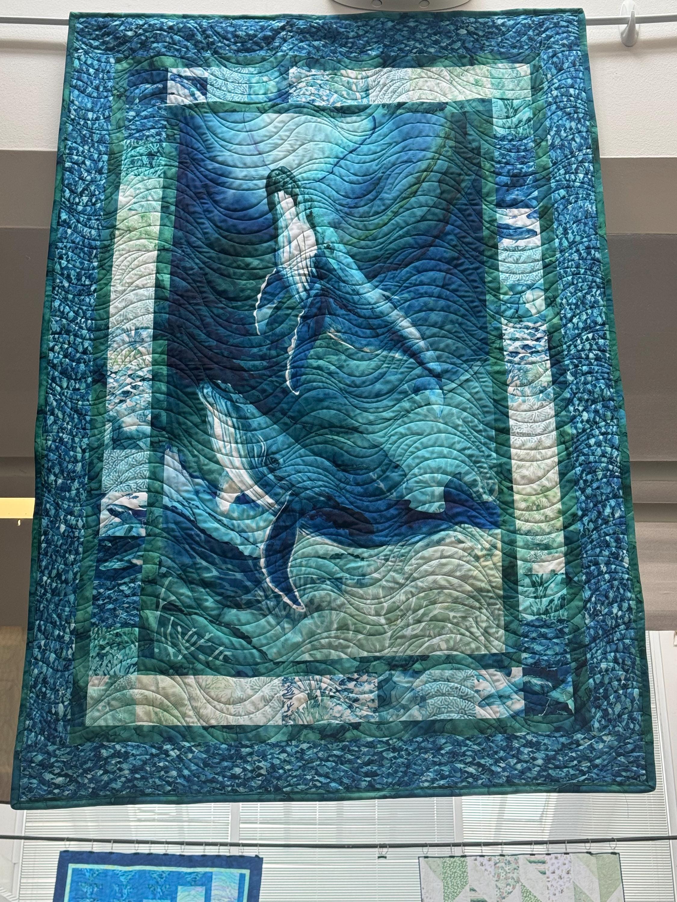 Deep Blue Quilt Panel Kit - Etsy