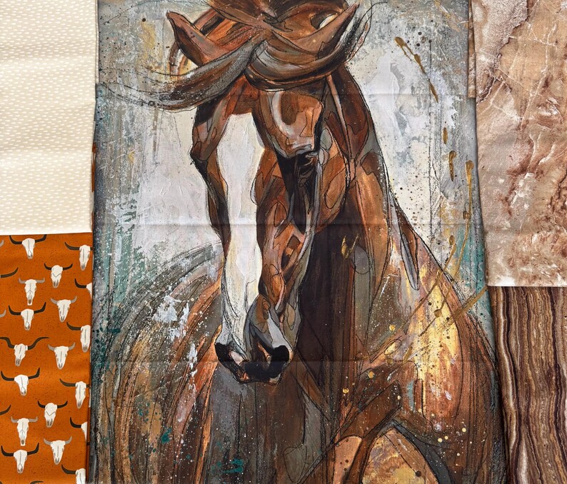Spirited Horse Quilt Panel Kit - Etsy