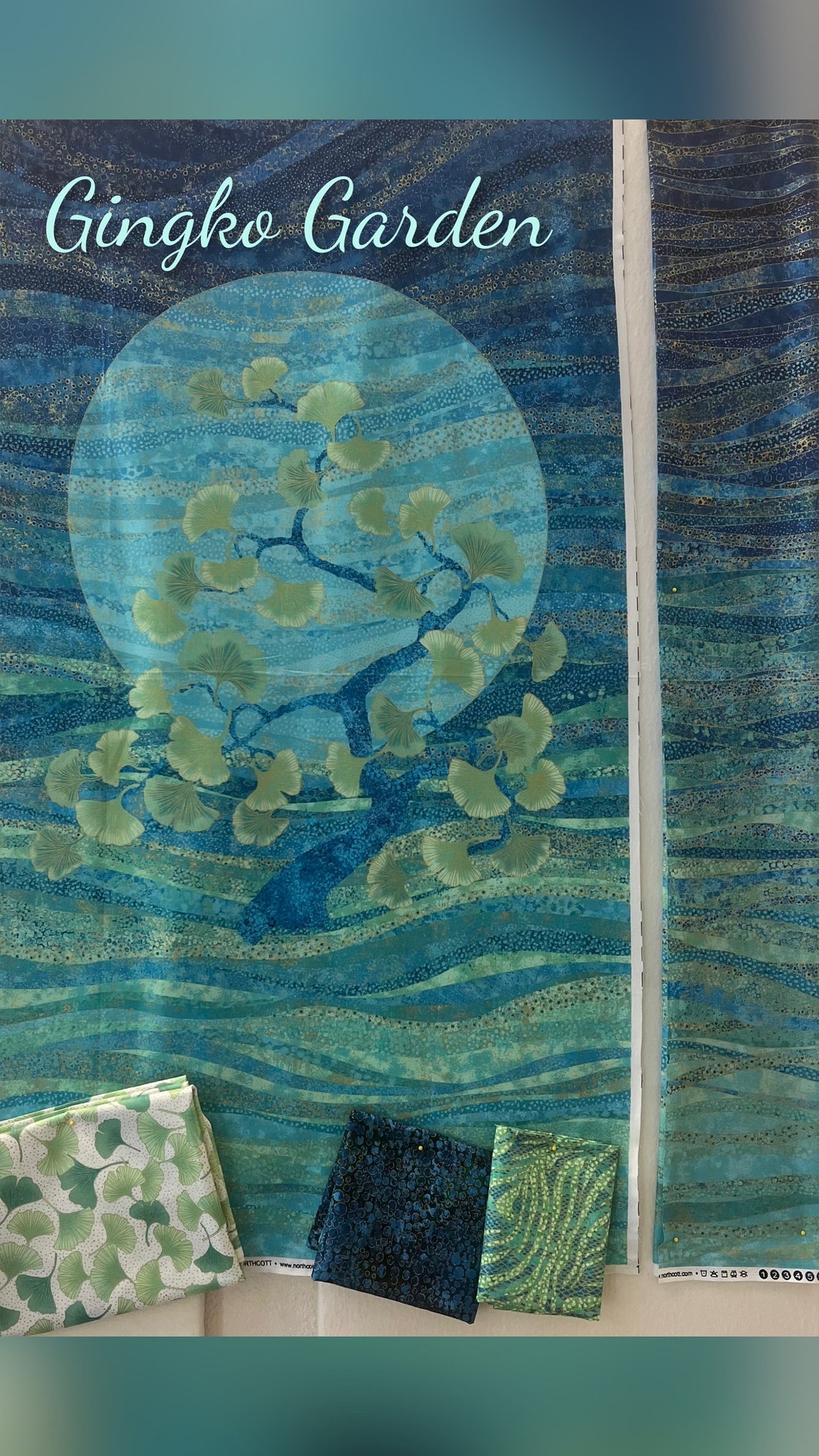 Ginkgo Garden Panel Quilt Kit - Etsy