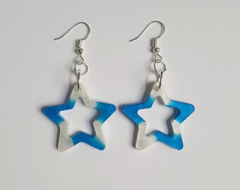 Resin Star Earrings | Etsy