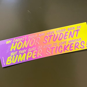 Honor Student Bumper Sticker - Etsy