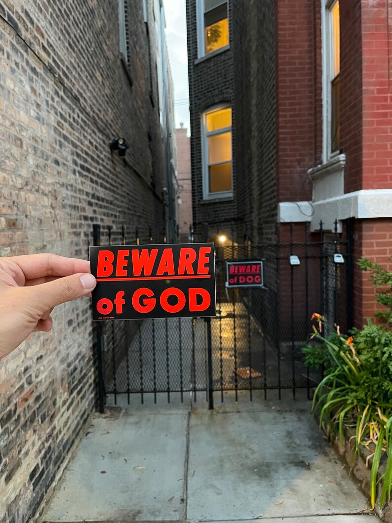 Beware of GOD Sticker - Etsy