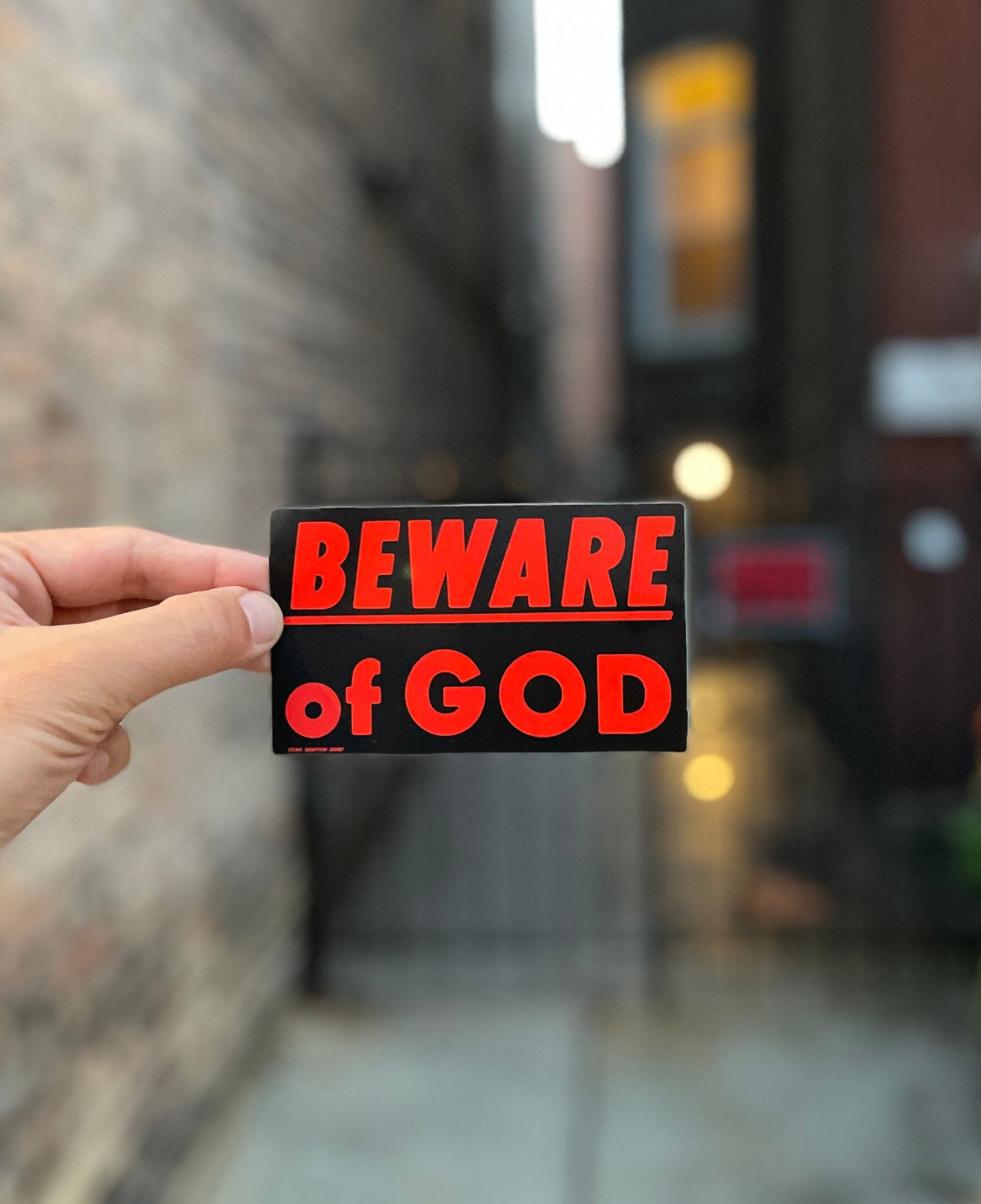Beware of GOD Sticker - Etsy