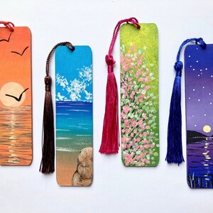 Personalised Bookmarks Set, Hand Painted Bookmarks, Unique Bookmark for ...