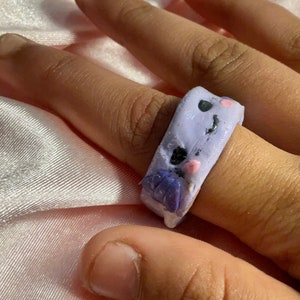 Purple Axolotl Ring Aesthetic Jewelry Trendy Jewelry Clay Jewelry ...