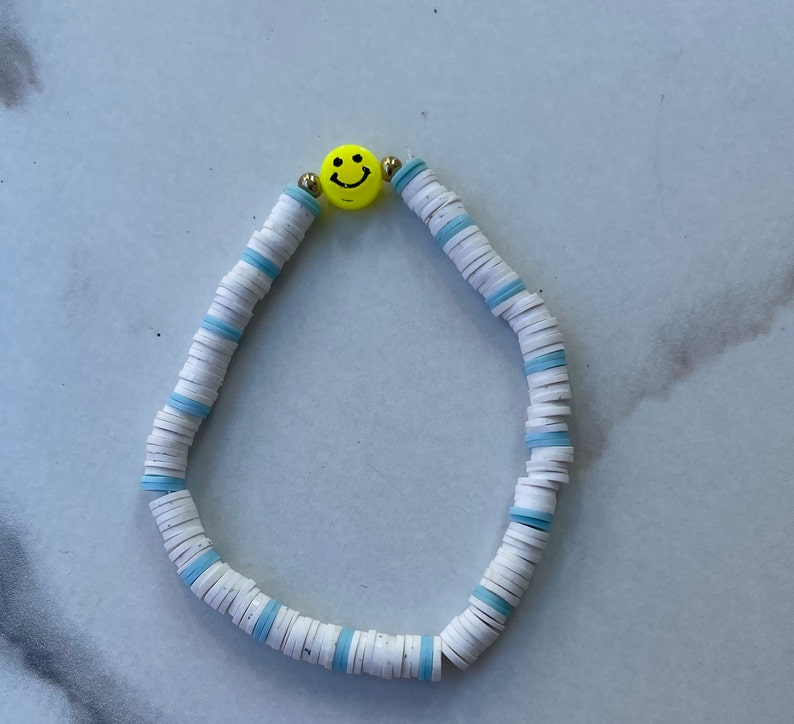 Sunny Smiles Clay Bead Bracelet | Preppy Bracelets | Jewelry | Smiley ...