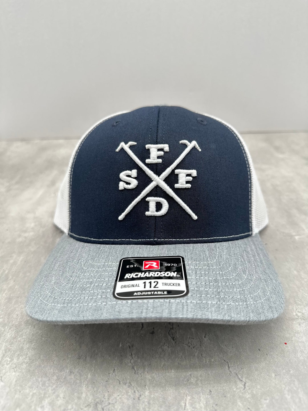 Custom Firefighter Embroidered Hat With Halligan Hooks Personalized ...