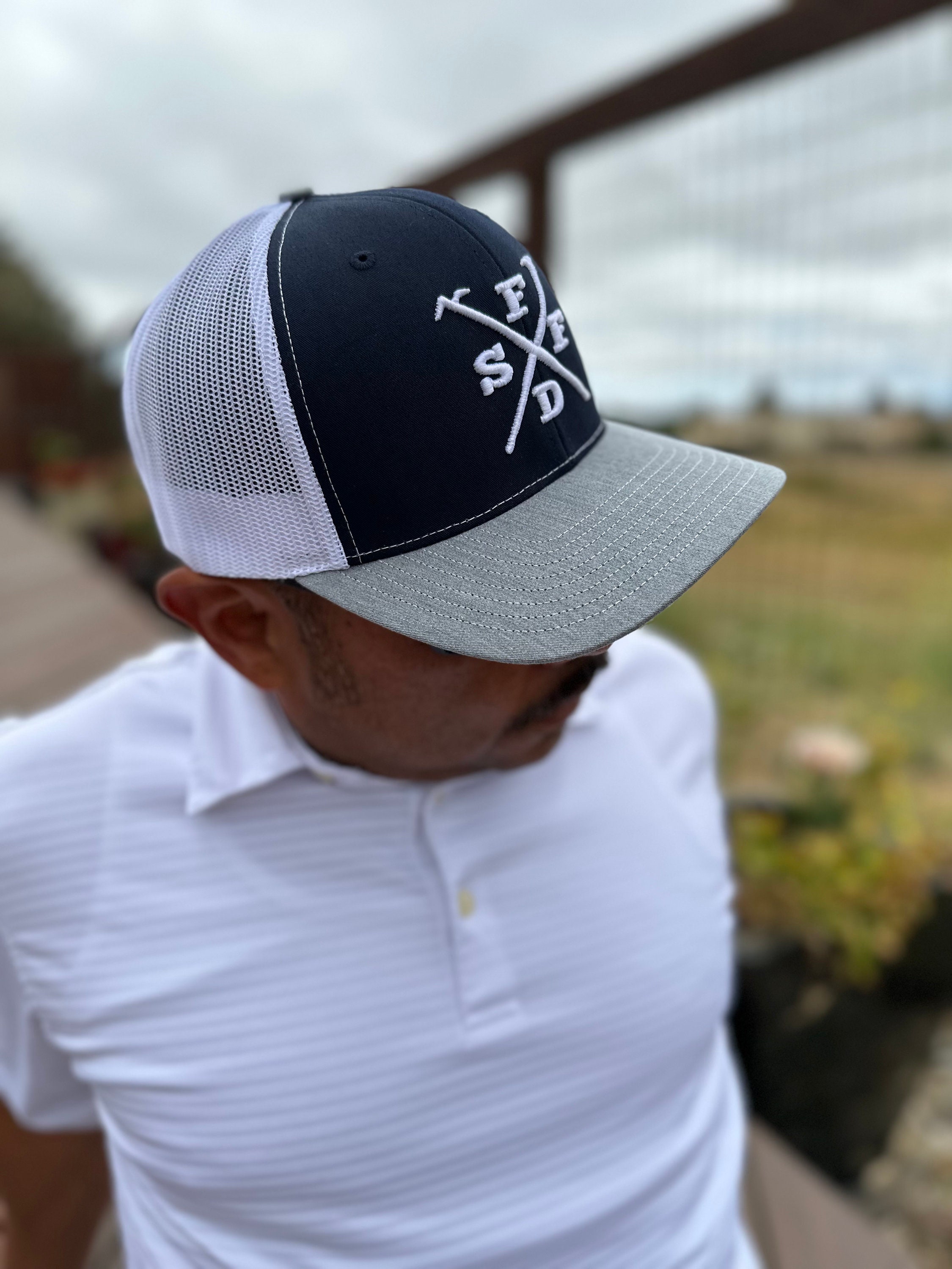 Custom Firefighter Embroidered Hat With Halligan Hooks Personalized ...