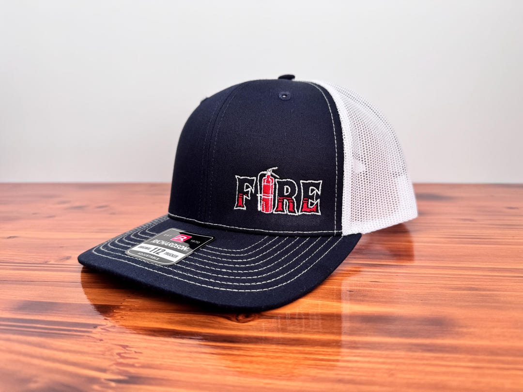 Fire Department Cap Trucker Style Emergency Present for Crew Station ...