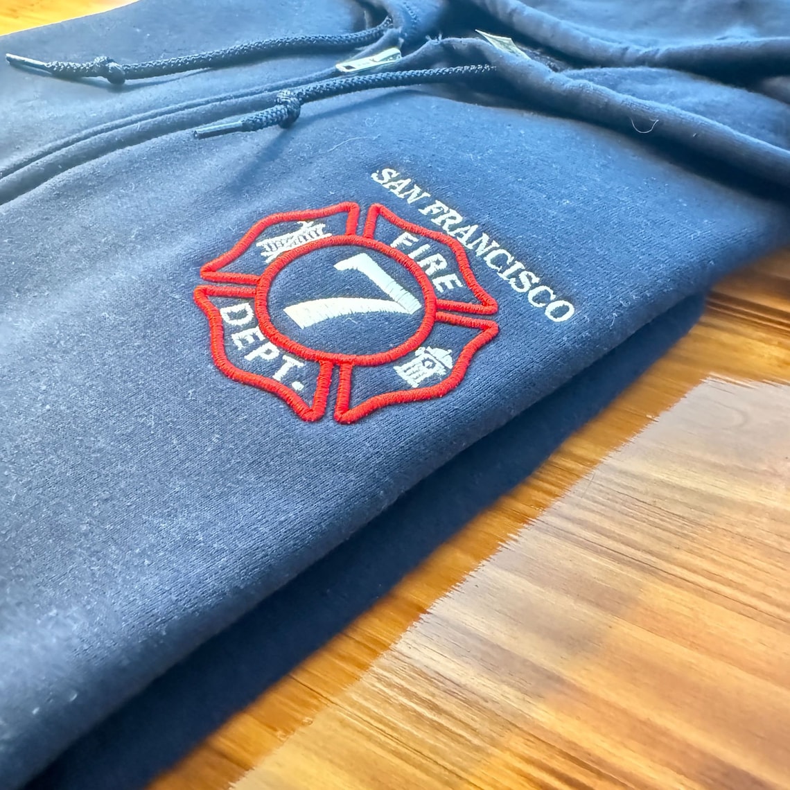 Custom Firefighter Sweatshirt, Maltese Cross Embroidered, Puff ...