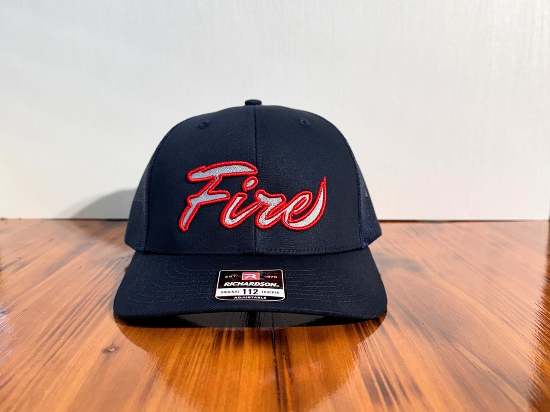 Firefighter Embroidered Hat | Custom 3D Puff Cap With Thread Color ...