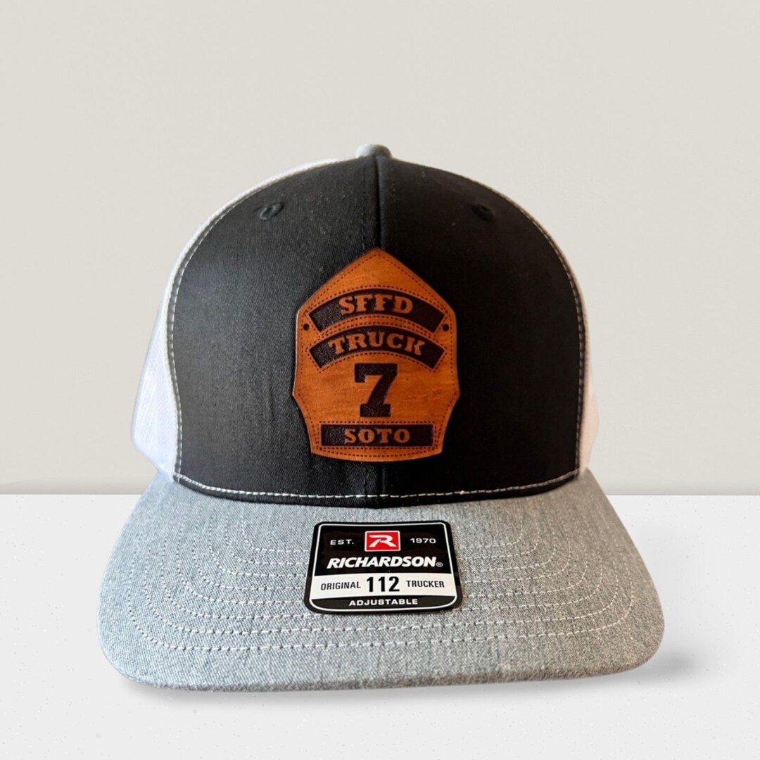 Custom Fire Department Shield Hat, Firefighter Hat, Fire Station Hat ...