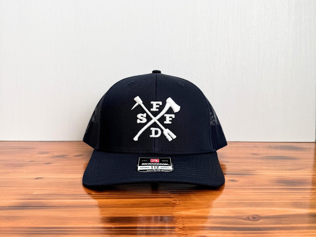 Custom Embroidered Firefighter Hat, Fire Department Initials Cap, Personalized Fire Dept ...