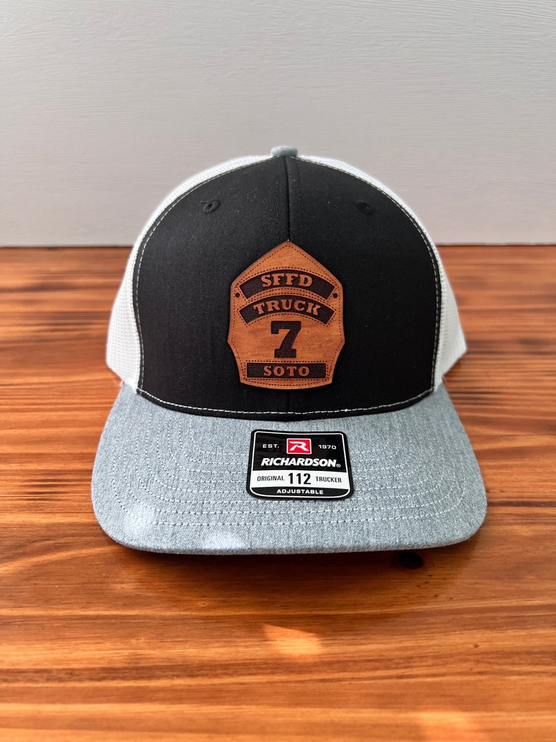 Custom Fire Department Shield Hat, Firefighter Hat, Fire Station Hat ...