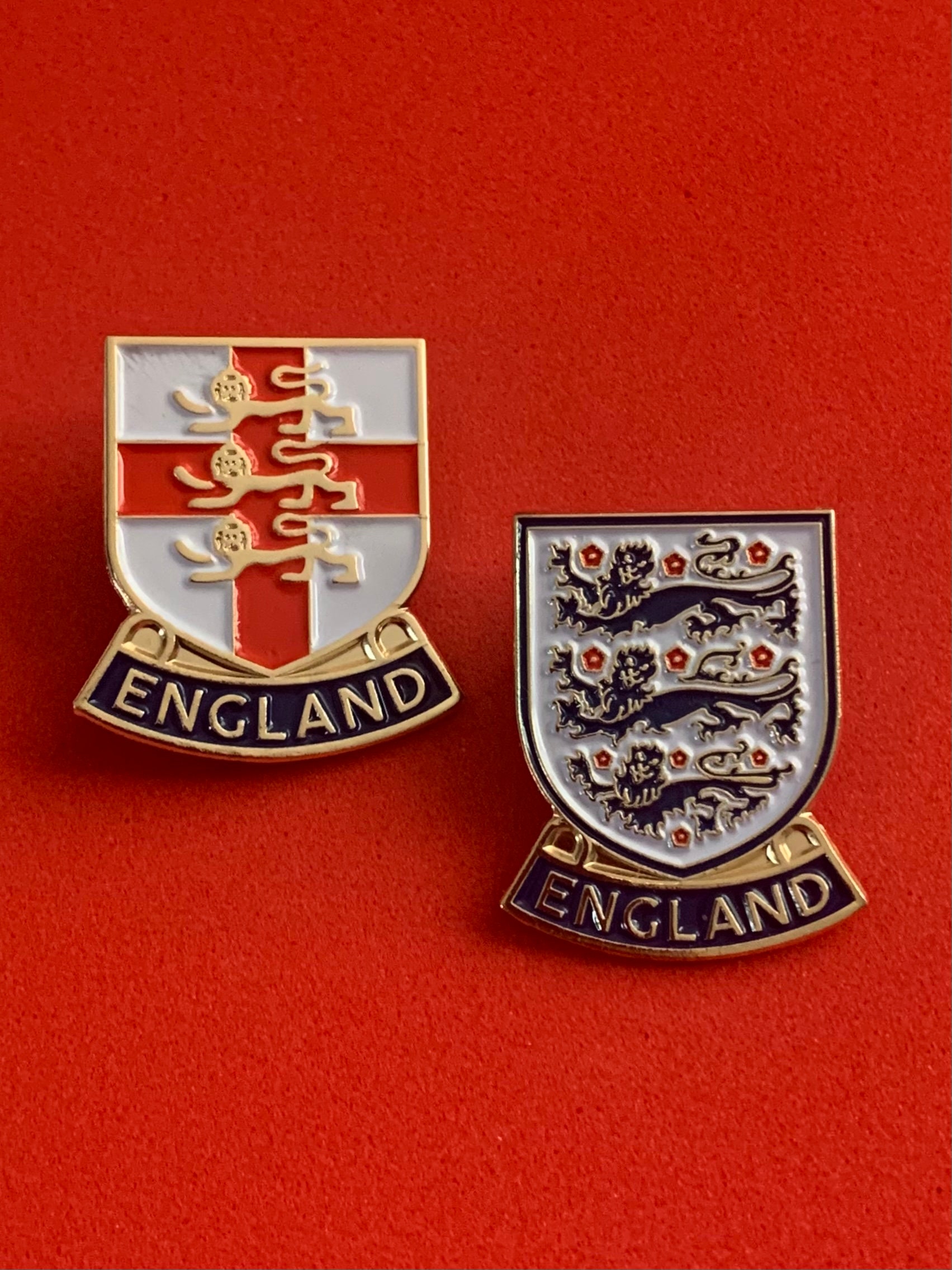 St George Badge World Cup Badges England Enamel 3 Lions - Etsy UK