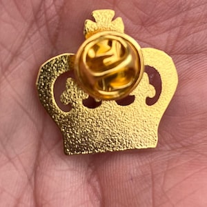Crown Badge Gold Plated Crown Pin Badge - Etsy