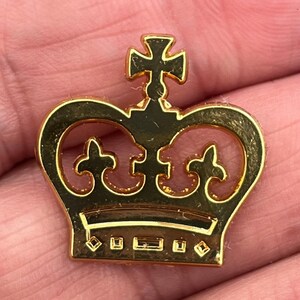 Crown Badge Gold Plated Crown Pin Badge - Etsy