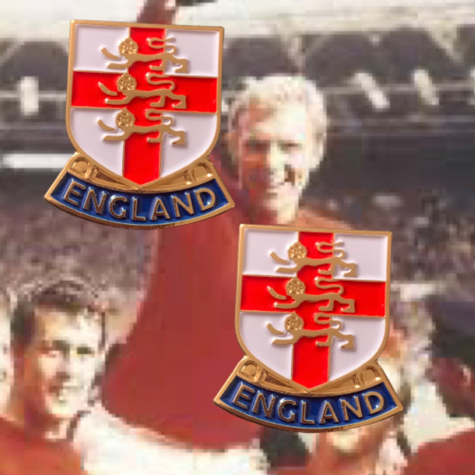 St George Badge World Cup Badges England Enamel 3 Lions - Etsy UK