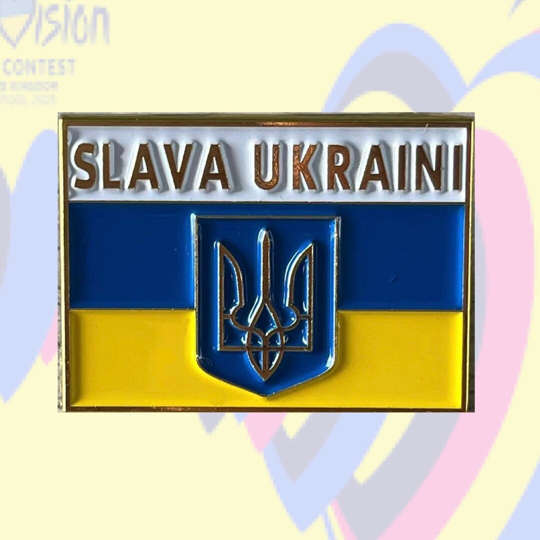 Slava Ukraini Pin Badge - Etsy