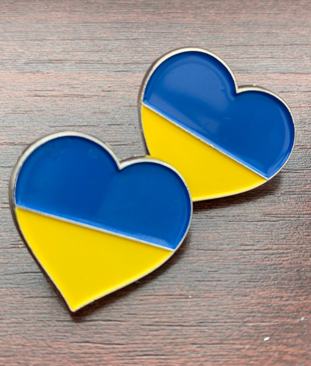 Ukraine Badges Set of 2 Enamel Badges Ukraine Flag Design Ukraine Pin ...