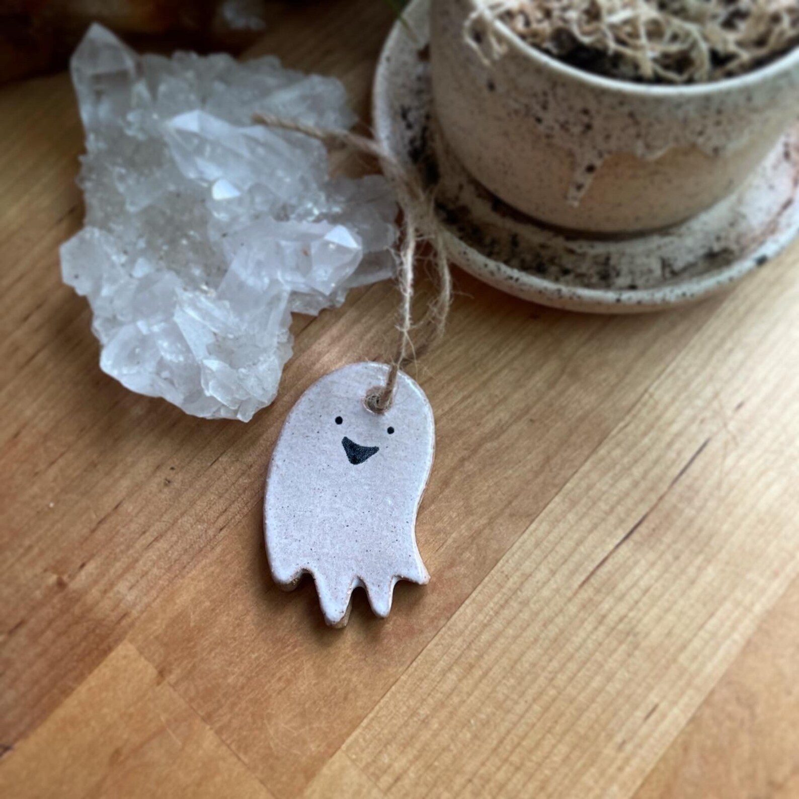 Collectible Handmade Halloween Ornament Retro Spooky Cute Ghost Wall ...
