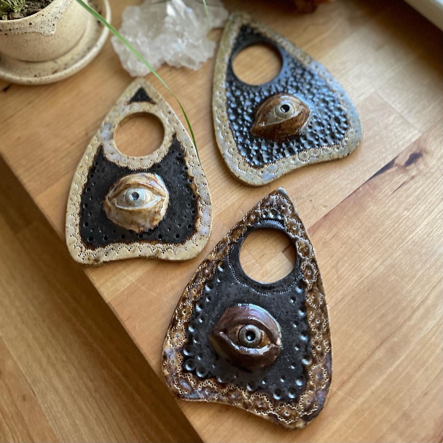 Ouija Eye Planchette Handmade Ceramic Art - Pottery Goth Pagan Wiccan ...