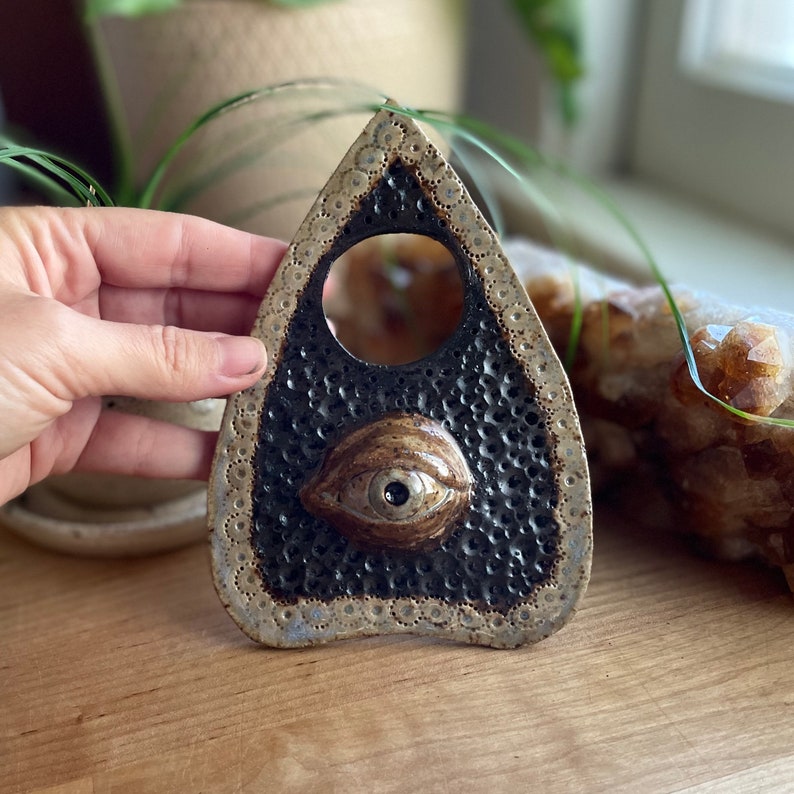 Handmade Ceramic Ouija Eye Planchette – Rustic Gothic Home Decor - Etsy