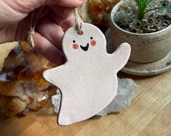 Collectible Handmade Halloween Ornament Retro Spooky Cute Ghost Wall ...
