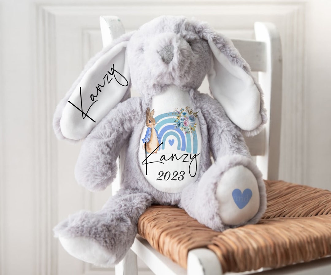 Personalized Custom Rabbit Plush Toddler Newborn Bunny Rabbit Soft ...